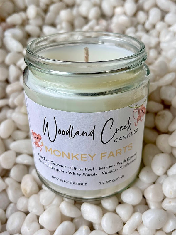 Monkey Farts Soy Blend Wax Candle – Woodland Creek Candles and ...